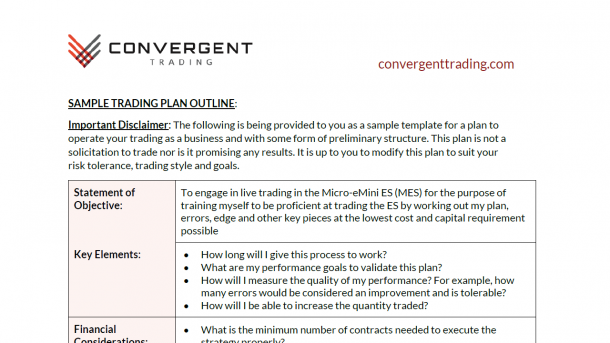 CT Sample Trade Plan - Convergent Trading
